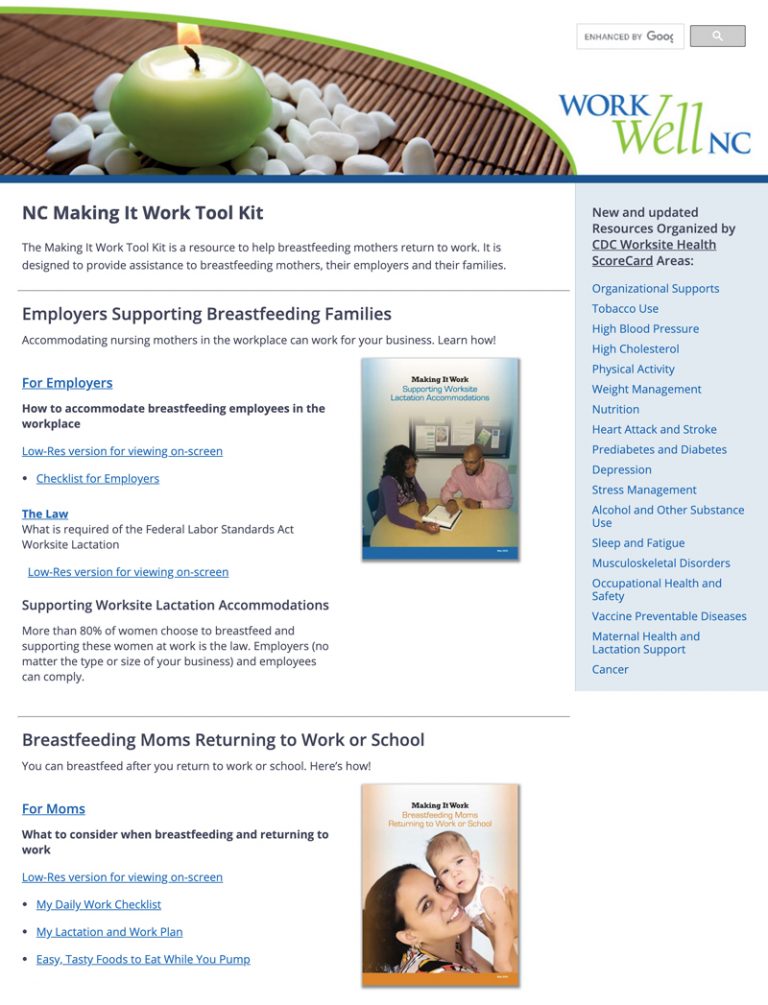 Making It Work Tool Kit - Eat Smart, Move More NC