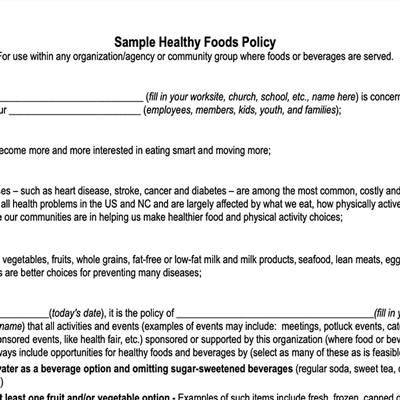 Additional Resources - Eat Smart, Move More NC